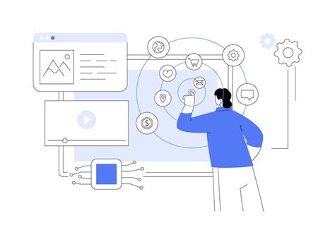 Premium Vector Intelligent Interface Abstract Concept Vector Illustration