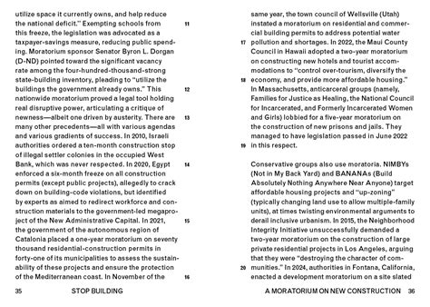 A Moratorium On New Construction Sternberg Press