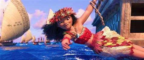 Moana Smiles After She Sees Gramma Tala As A Manta Ray Swimming