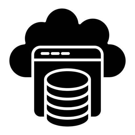 Cloud Storage Glyph Icon 8678277 Vector Art At Vecteezy