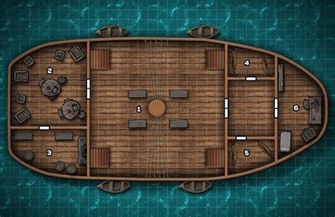 Dnd Ship Map For Nautical Adventures And Encounters