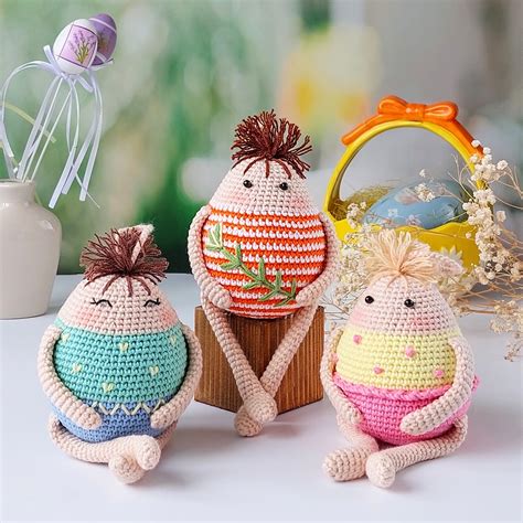 Easter Eggs Crochet Pattern Crochet Easter Decorations Eas Inspire