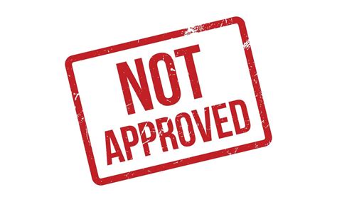 Not Approved Rubber Stamp Red Not Approved Rubber Grunge Stamp Seal
