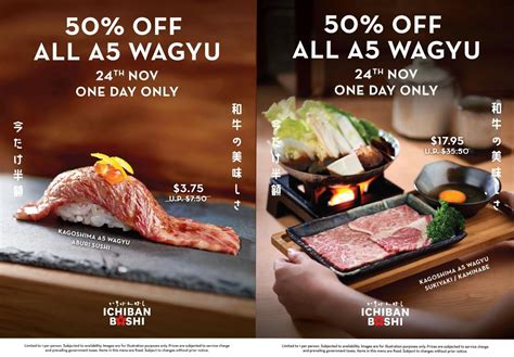 Ichiban Boshi Enjoy 50 Off A5 Wagyu Singapore Nov 2025 Divedealssg