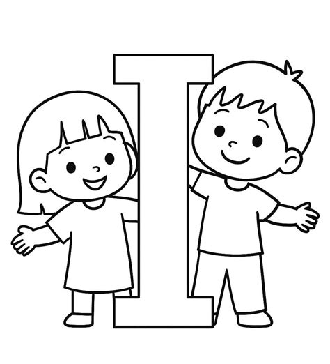 Dibujar Letra I Fácil En Niños Para Colorear Imprimir E Dibujar