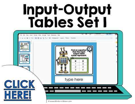 Google Slides Input Output Tables Set Adding Values Minds In Bloom Unlimited