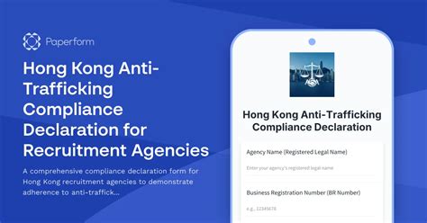Hong Kong Anti Trafficking Compliance Declaration Form For Recruitment Agencies Paperform