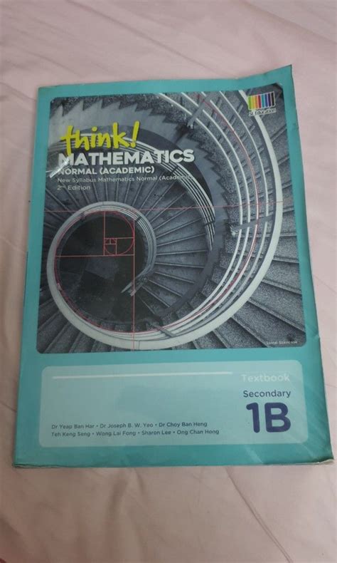 Think Maths Sec 1b Textbook Hobbies And Toys Books And Magazines