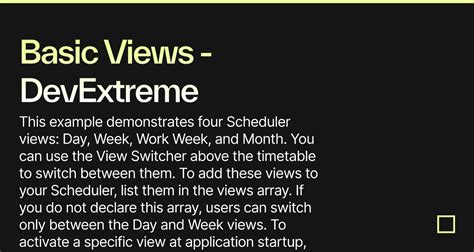 Basic Views Devextreme Scheduler Codesandbox