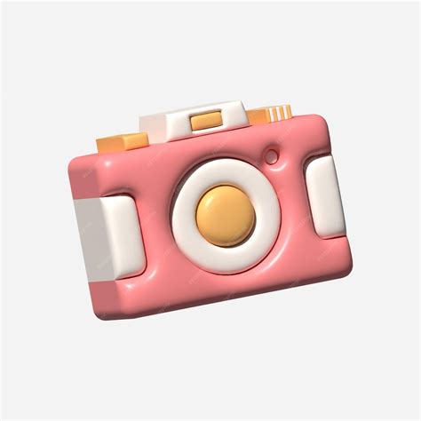 Premium Psd 3d Asset Isolated Camera Object With White Background