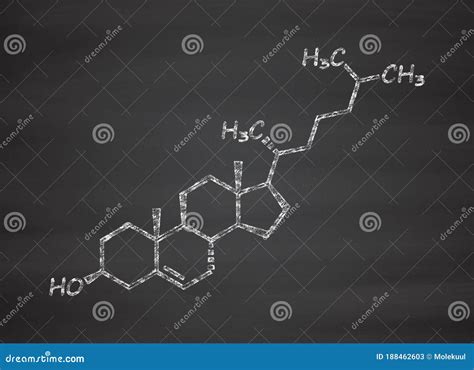 Molécula De Colesterol Componente Esencial De Las Membranas Celulares Y Precursor De Las