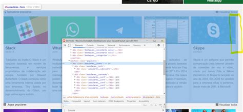 um lado maior que o outro dos aplicativos populares css grid