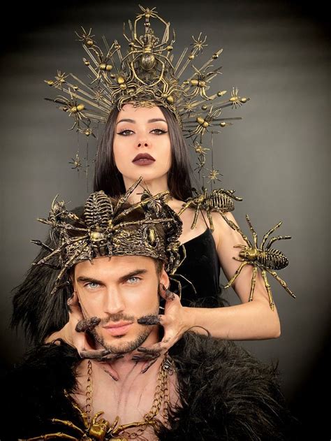 Spider Crowns For Couple Spider Queen And Spider King Dark Queen And Evil King Headdress