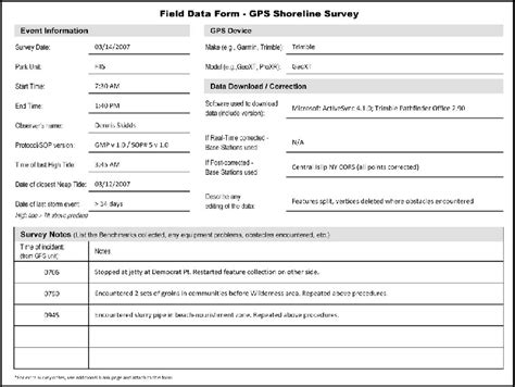Figure S54 Example Of Entries On The Field Data Form Download