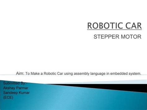 Autonomous Vacuum Cleaning Robot Ppt