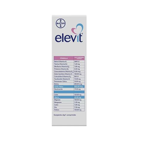 Elevit Antes Durante Y Después De Embarazo 2 Pack De 30 Cu
