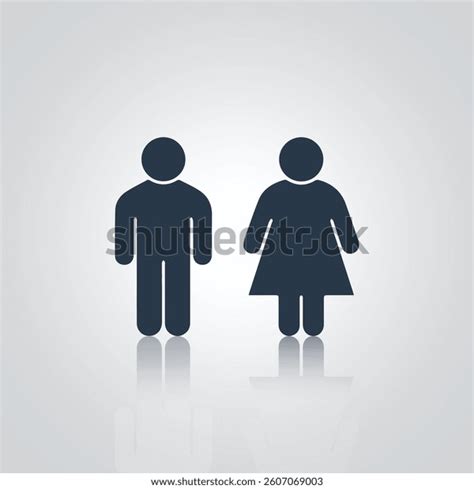 Pictograms Man Woman Unique Design Restroom Stock Vector Royalty Free