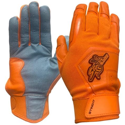 Stinger Sting Squad Short Cuff Bee Logo Batting Gloves Orange スティンガー