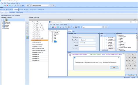 I Have 4 Date Parameters In A Baq That I Am Trying To Compare To The