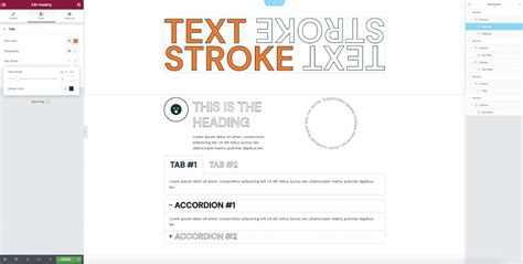 Text Stroke Feature Elementor