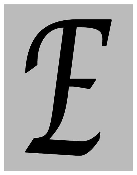 The Letter E In Calligraphy