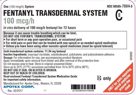 Fentanyl Transdermal Fda Prescribing Information Side Effects And Uses