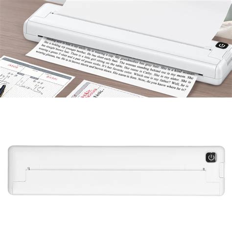 Portable Thermal Printer A4 Thermal Printer 200dpi Inkless Printer Rechargeable Printer For