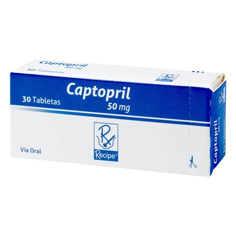 Captopril 50 Mg Caja X 30 Tabletas Recipe Droguería Ética