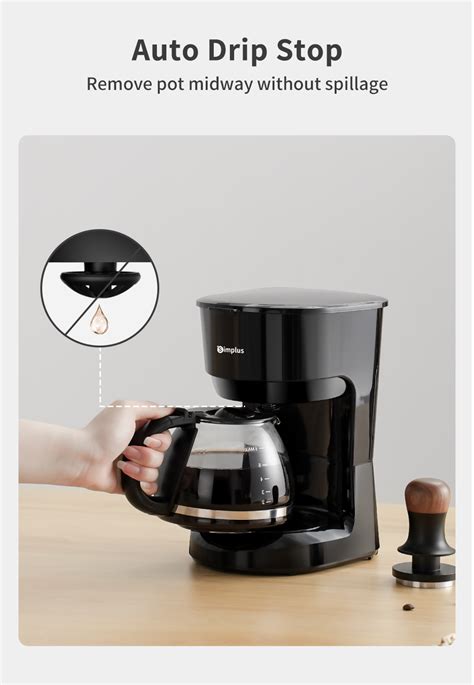 Simplus Drip Coffee Maker Coffee Machine Multi Function Machine Brew