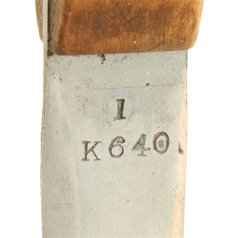 Original U S Wwii Ek Model 1 Fighting Knife Serial K640 By John Ek Of International Military