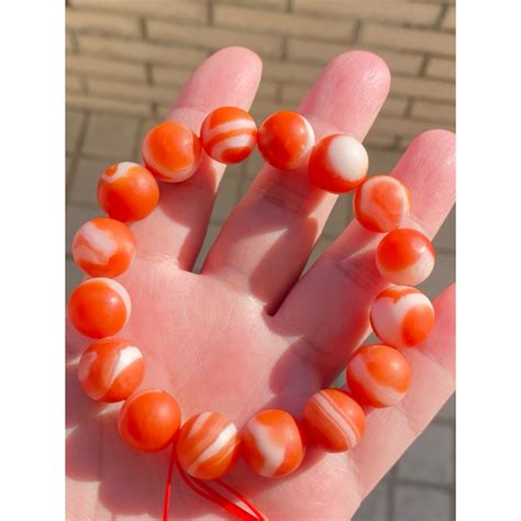 D011206南紅瑪瑙保山紅白料手串～乾淨美 蝦皮購物