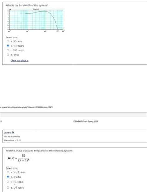 Solved 11 The Phase Crossover Frequency Is Determined When