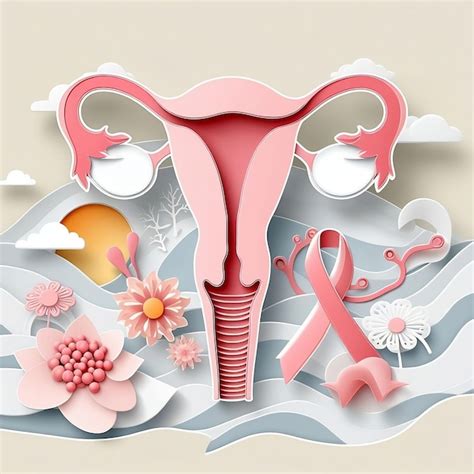 Cáncer De Cuello Uterino En Vector Ilustración Para El Día Mundial Del