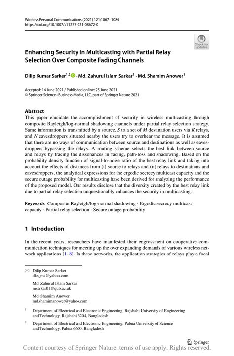 Enhancing Security In Multicasting With Partial Relay Selection Over