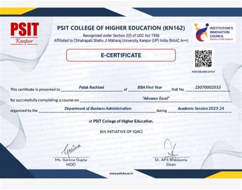 Palak Rochlani On Linkedin Professionaldevelopment Advancedexcel Psitcollege…
