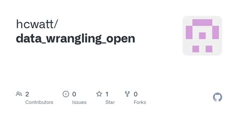 Github Hcwattdatawranglingopen