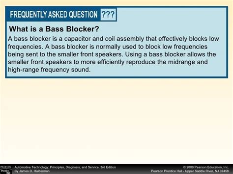 Bass Blocker Capacitor Chart