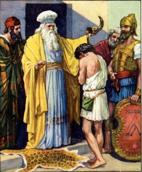 Samuel Anoints David Bible In Pics David Bible Bible Art Biblical Art
