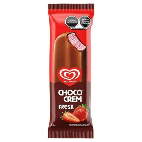 Paleta Helada Holanda Choco Crem Sabor Fresa 78 Ml Bodega Aurrera