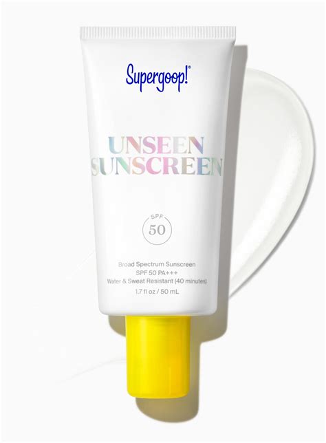 Supergoop New Unseen Sunscreen Spf 50 Clear Gel Face Sunscreen