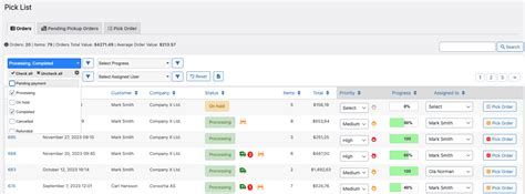 Pick List Woocommerce Marketplace