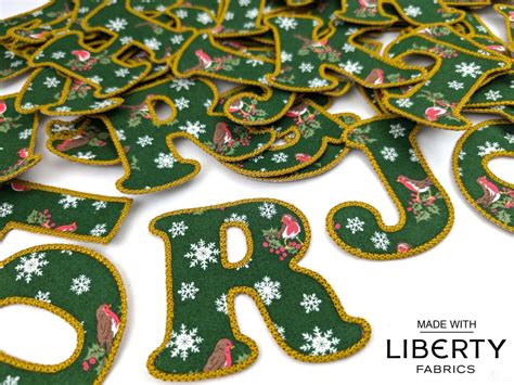 Liberty Jolly Robin Christmas Fabric Patch 3 Iron On Sew On Or