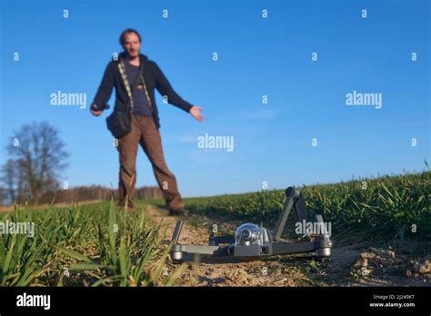 Shocked Man With Broken Drone Worried Man With Crashed Gadget Excited