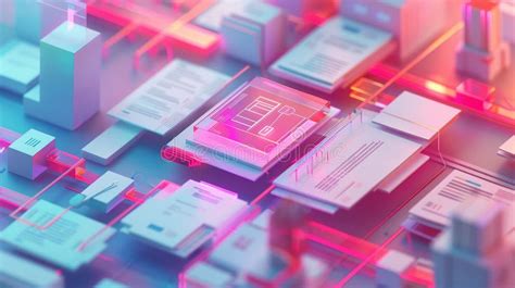 Workflow Efficiency Illustration Of A Streamlined Document Centric