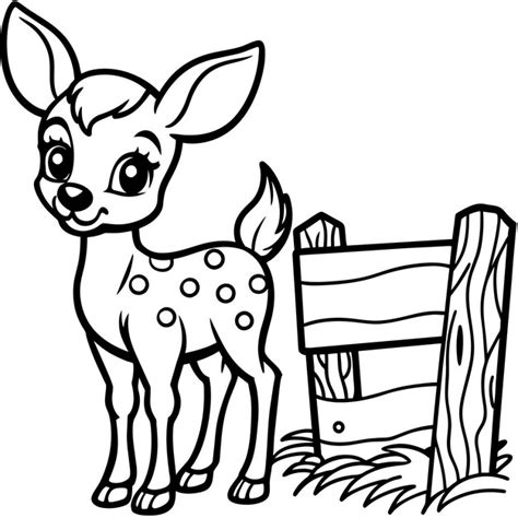 Premium Vector A Drawing Of A Deer With Spots On Its Face And A