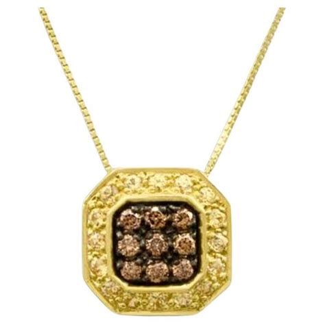 Grand Sample Sale Pendant Featuring Yellow Sapphire Chocolate Diamonds