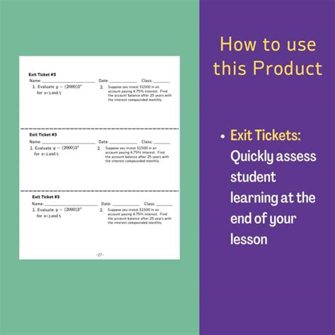 Exponents And Exponential Function Task Cards By Brainiac Mathematics