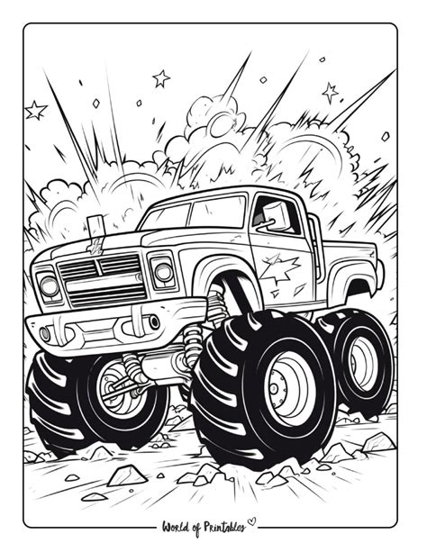 Monster Truck Coloring Pages Printable