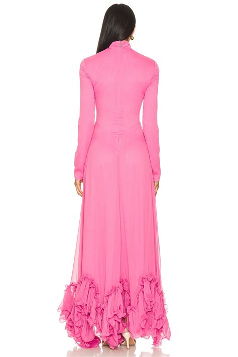 Rotate Barsha Dress In Carmine Rose Revolve