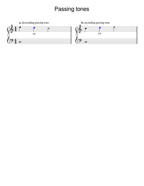 Passing Tones Sheet Music For Piano Solo Easy